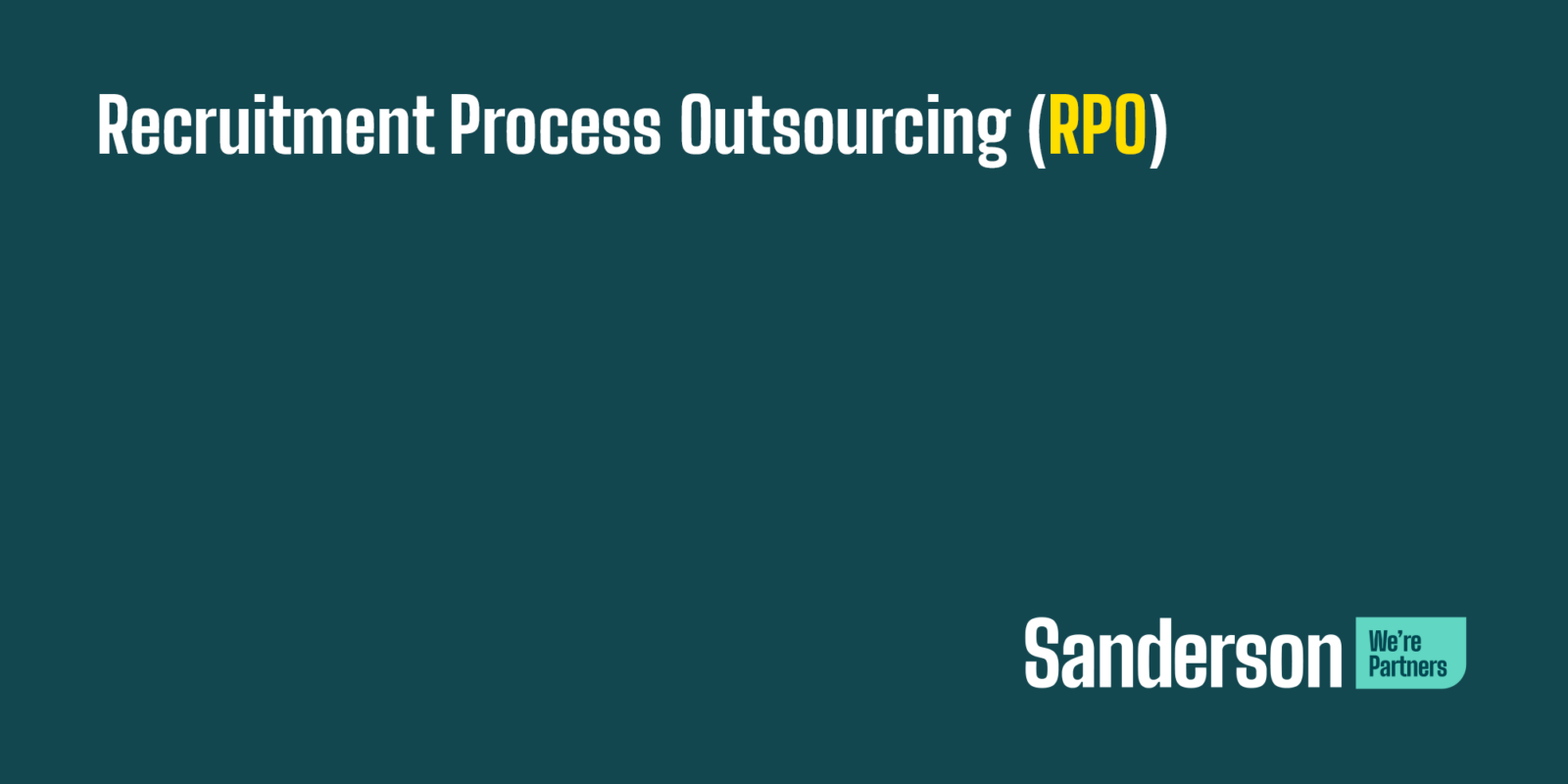 RPO - Recruitment Process Outsourcing Talent Solutions