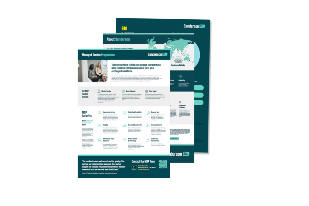 Managed Service Programmes (MSP) Brochure - Sanderson Plc