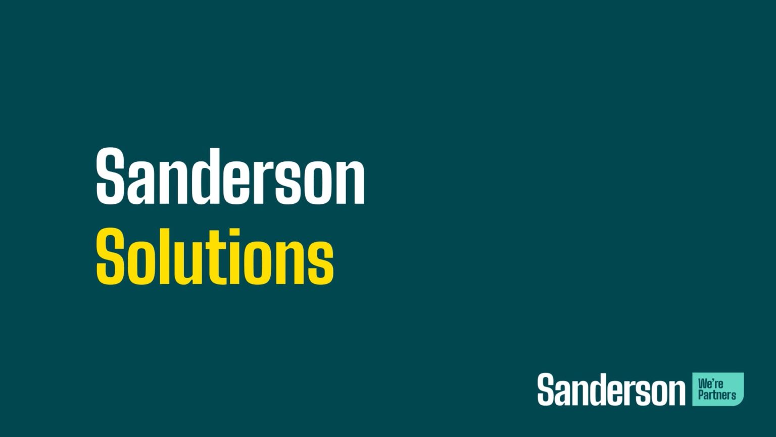 About Sanderson | Talent solutions that transform businesses